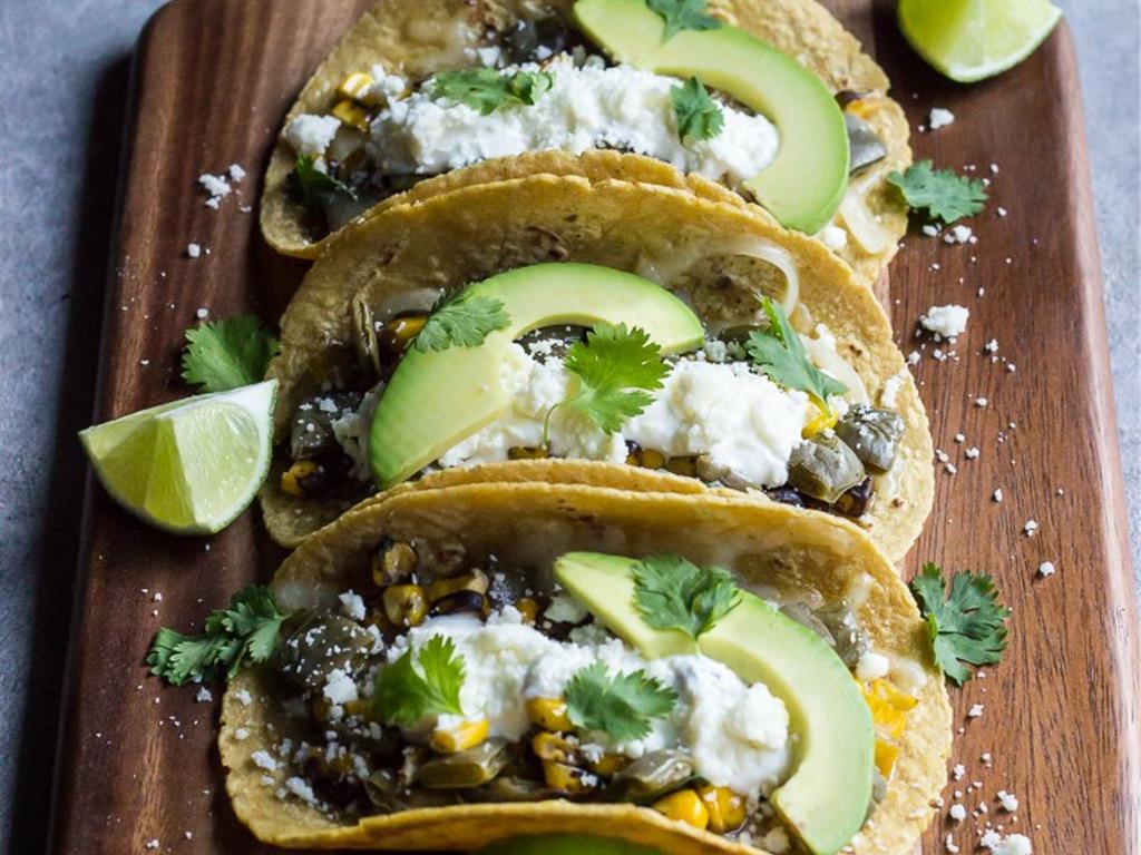 Nopales and Roasted Corn Tacos