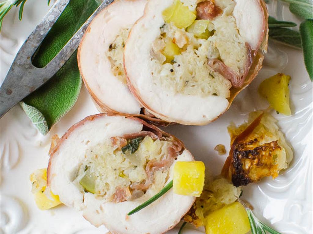 Parmesan Apple Stuffed Turkey Tenderloin