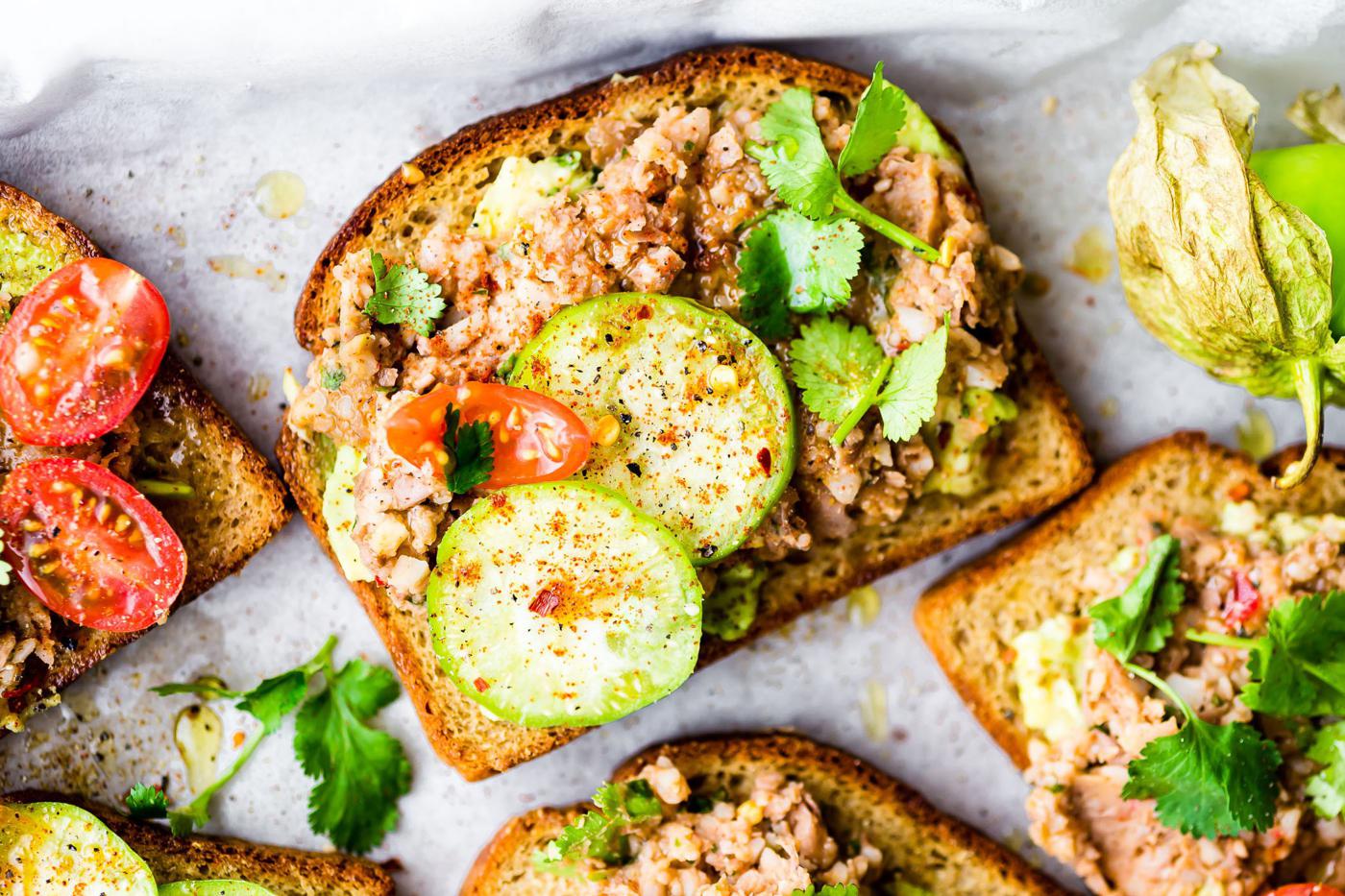 Asian Rice Chickpea Rice Paper Tacos